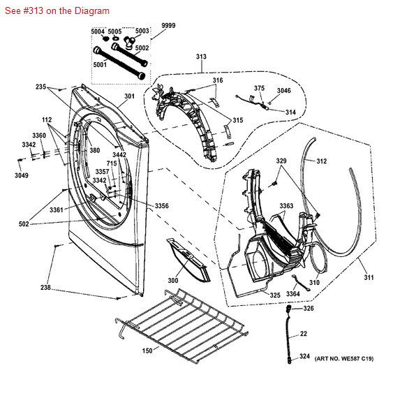 GE TOP BEARING ASM - Part# WE03X21015 | Appliance Parts - PartsIPS