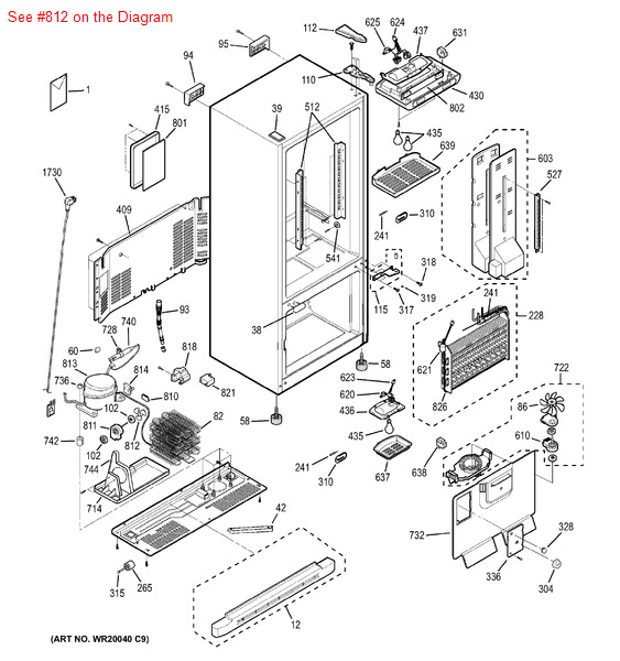 GE General Electric Hotpoint Sears Kenmore Refrigerator Condenser Fan ...