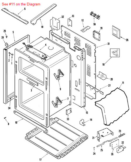 Maytag INSULATION, OVEN TOP - Part# 74007336 | Appliance Parts - PartsIPS