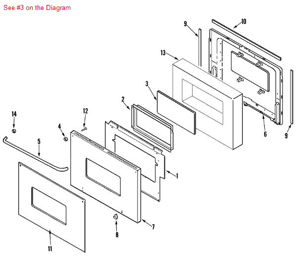 Maytag GLASS, INNER DOOR - Part# 74009406 | Appliance Parts - PartsIPS