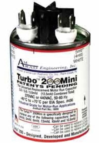 TURBO 200 MINI Motor Run Capacitor Kit 2.5/5/7.5 MFD - Part# 12100 ...