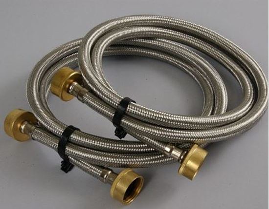 4' Stainless Steel Washer Fill Hose Kit - 2 PACK - Part# 3804FFSS-2 ...