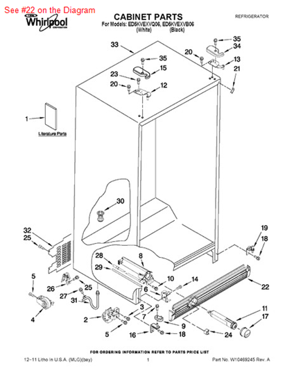 Whirlpool GRILLE - Part# W10311033 | Appliance Parts - PartsIPS